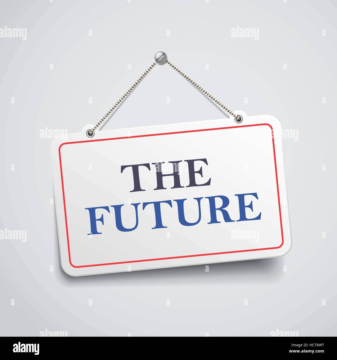 the future hanging sign isolated on white wall Stock Vector Image & Art ...