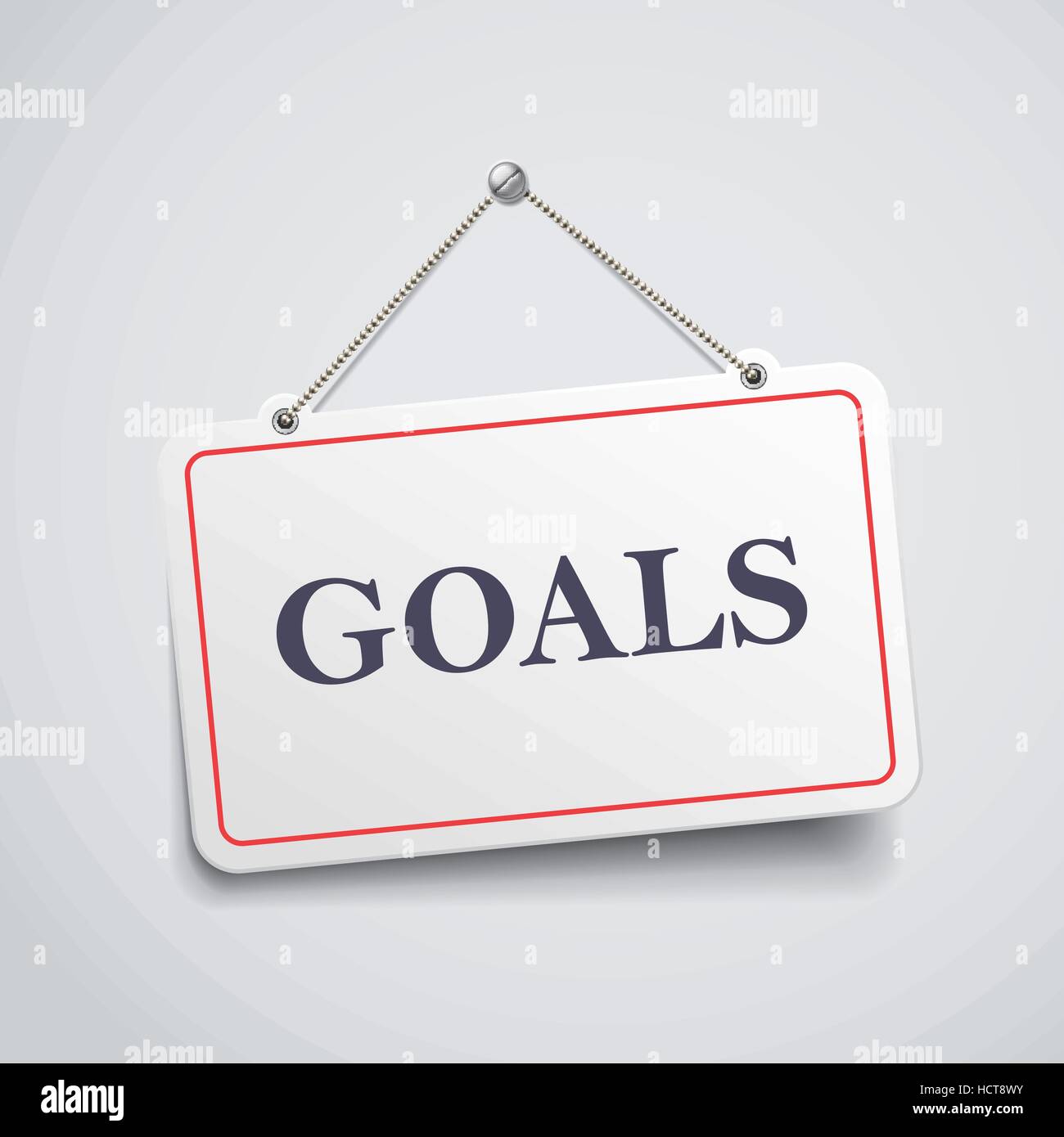 goals hanging sign isolated on white wall Stock Vector Image & Art - Alamy