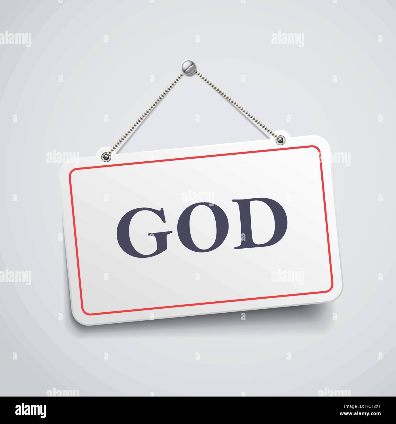 GOD hanging sign isolated on white wall Stock Vector Image & Art - Alamy