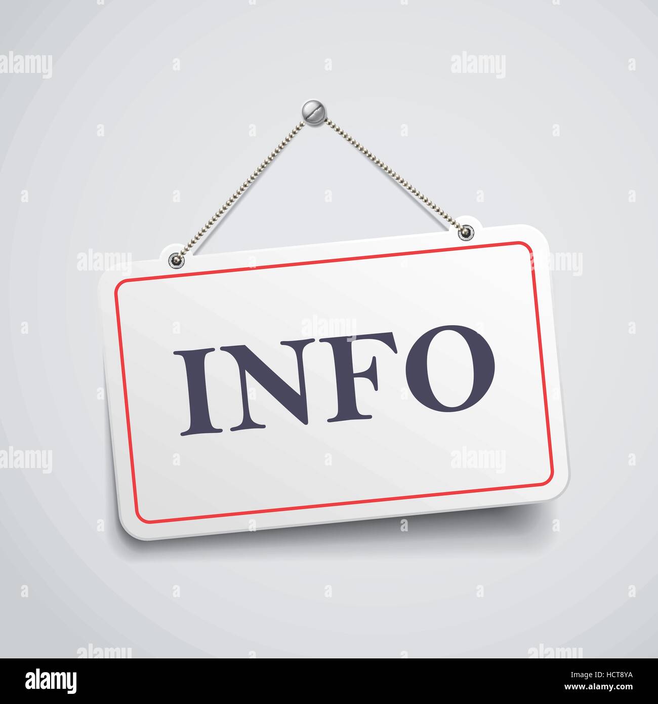 info hanging sign isolated on white wall Stock Vector Image & Art - Alamy