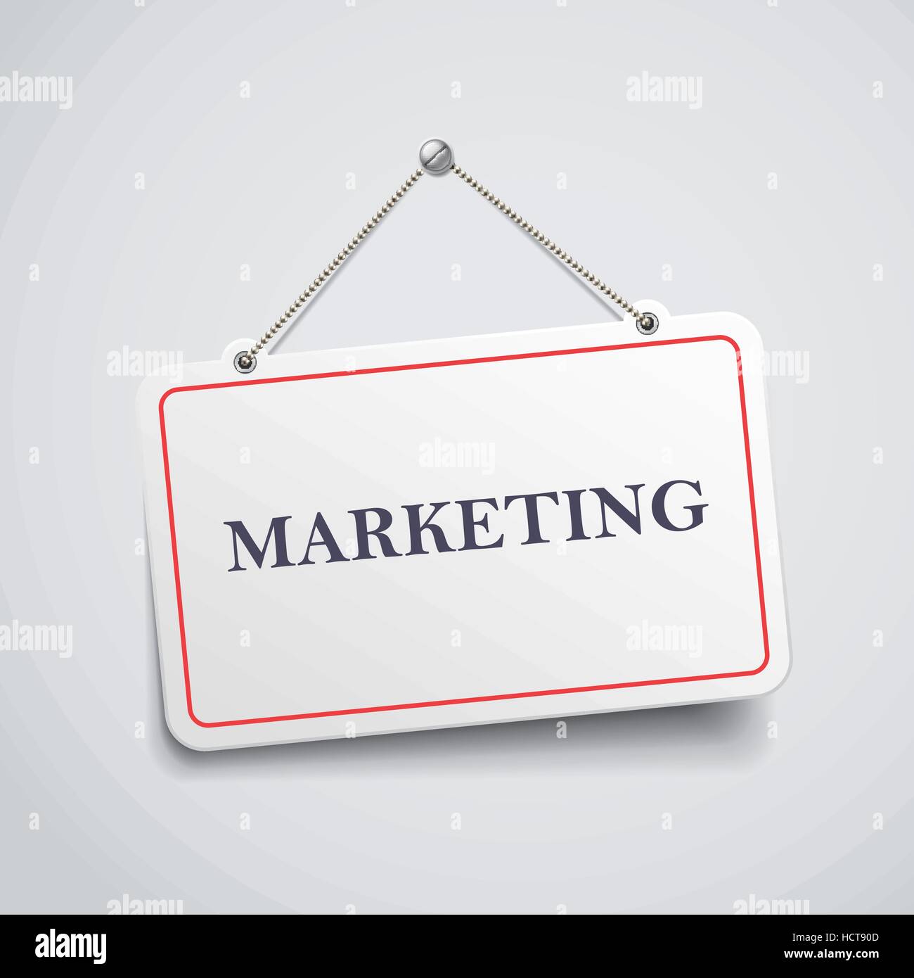 marketing hanging sign isolated on white wall Stock Vector Image & Art ...