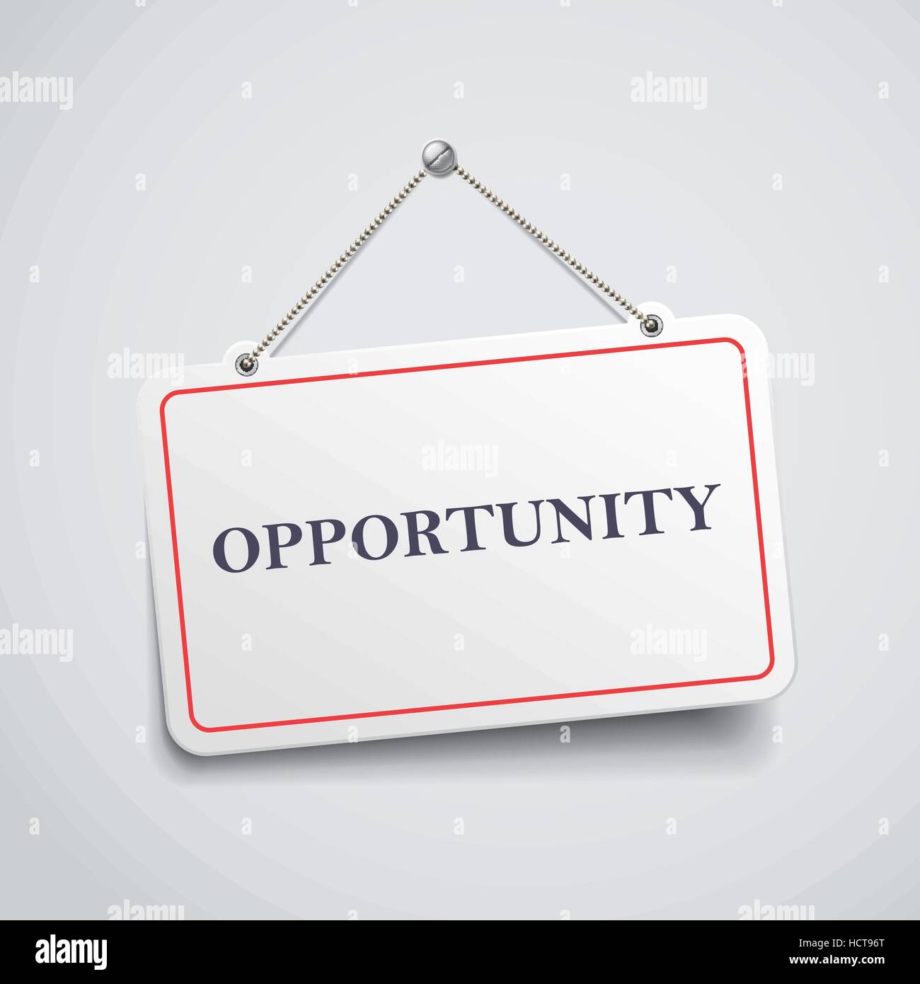 opportunity hanging sign isolated on white wall Stock Vector Image ...