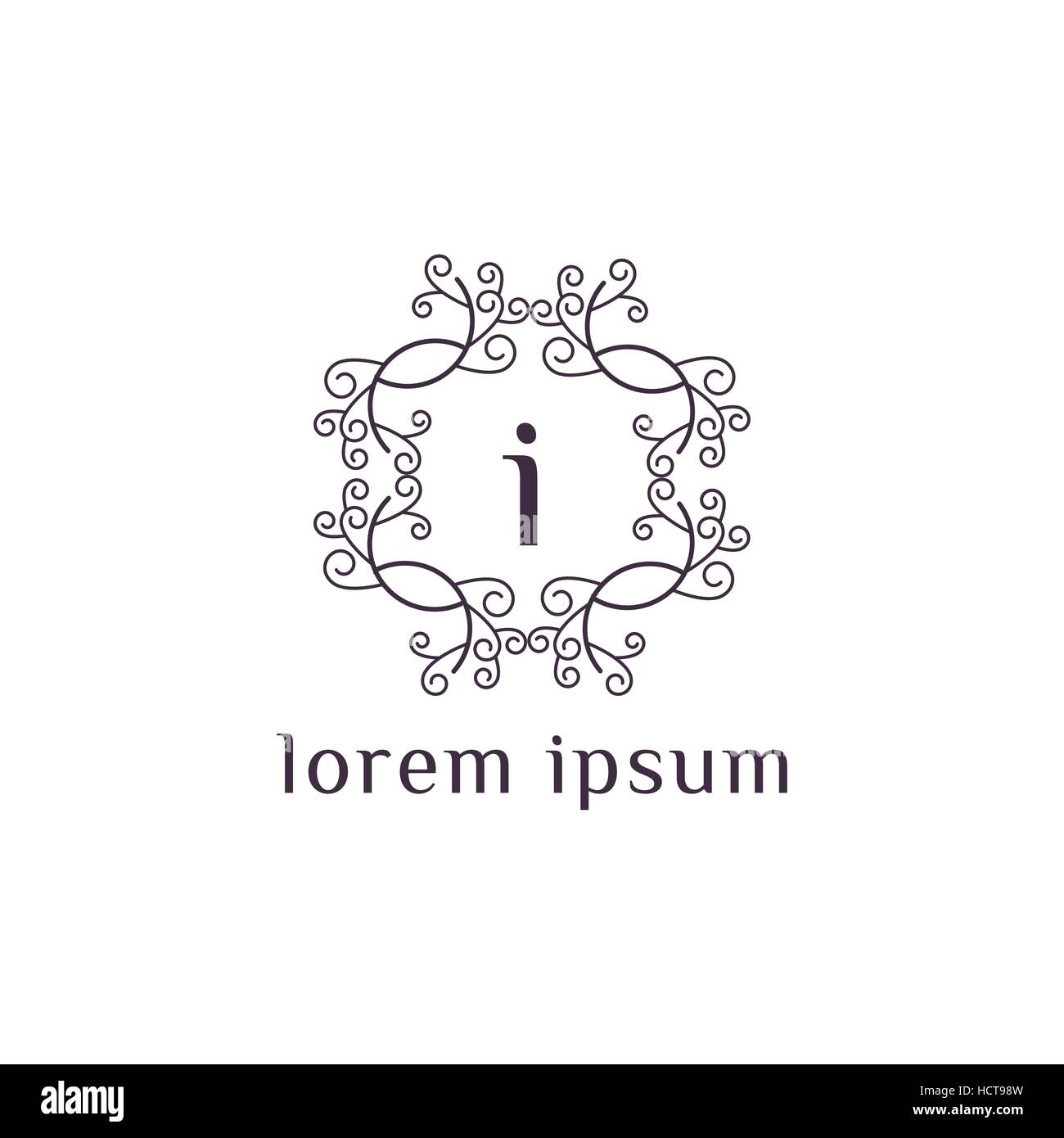 i letter business vector logo design. Initial letter brand identity ...