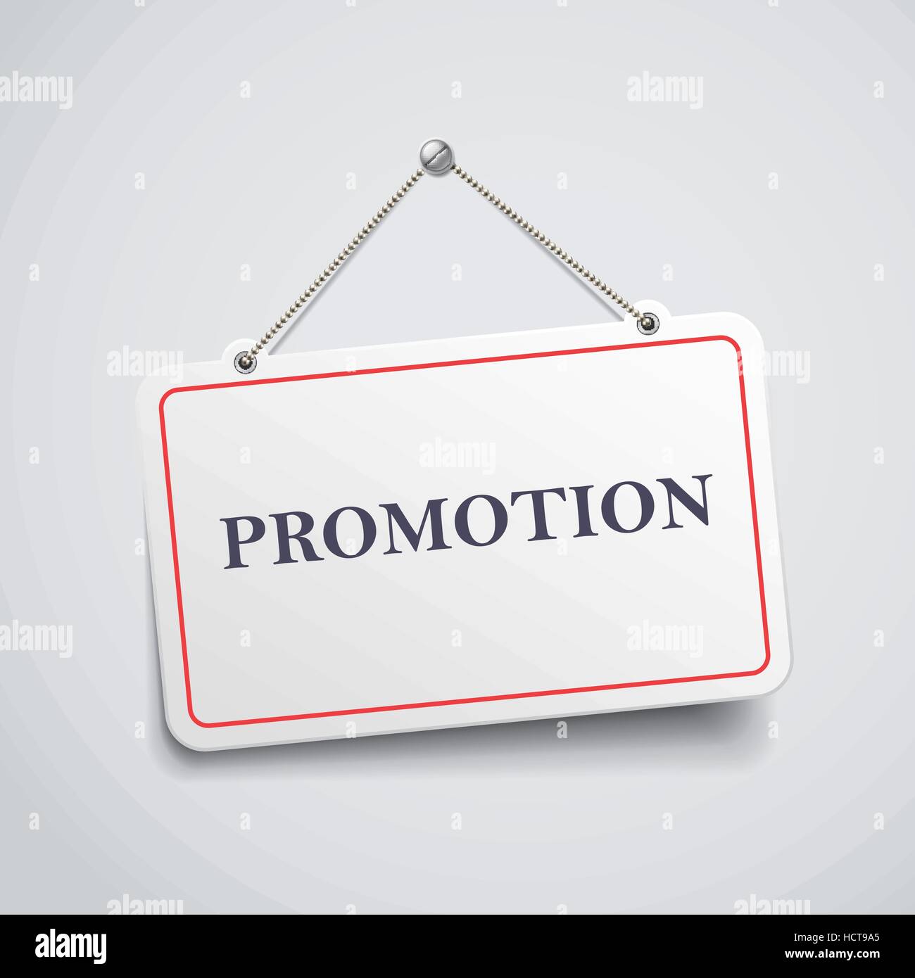 promotion hanging sign isolated on white wall Stock Vector Image & Art ...