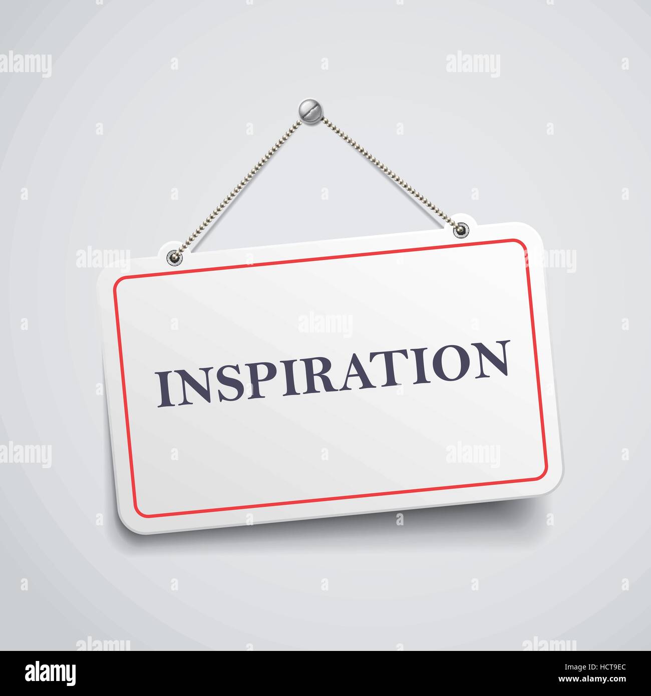 inspiration hanging sign isolated on white wall Stock Vector Image ...