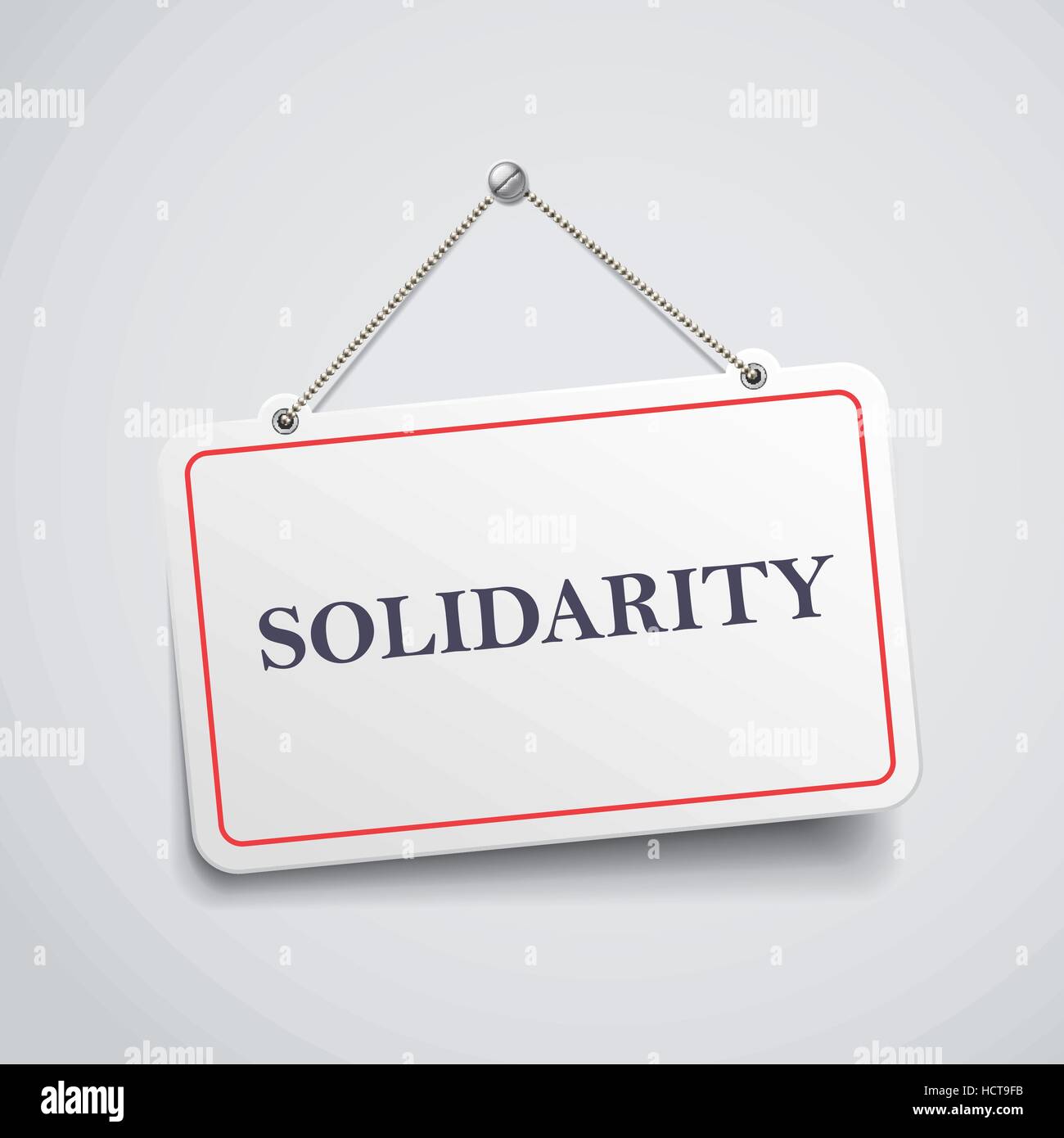 solidarity hanging sign isolated on white wall Stock Vector Image & Art ...