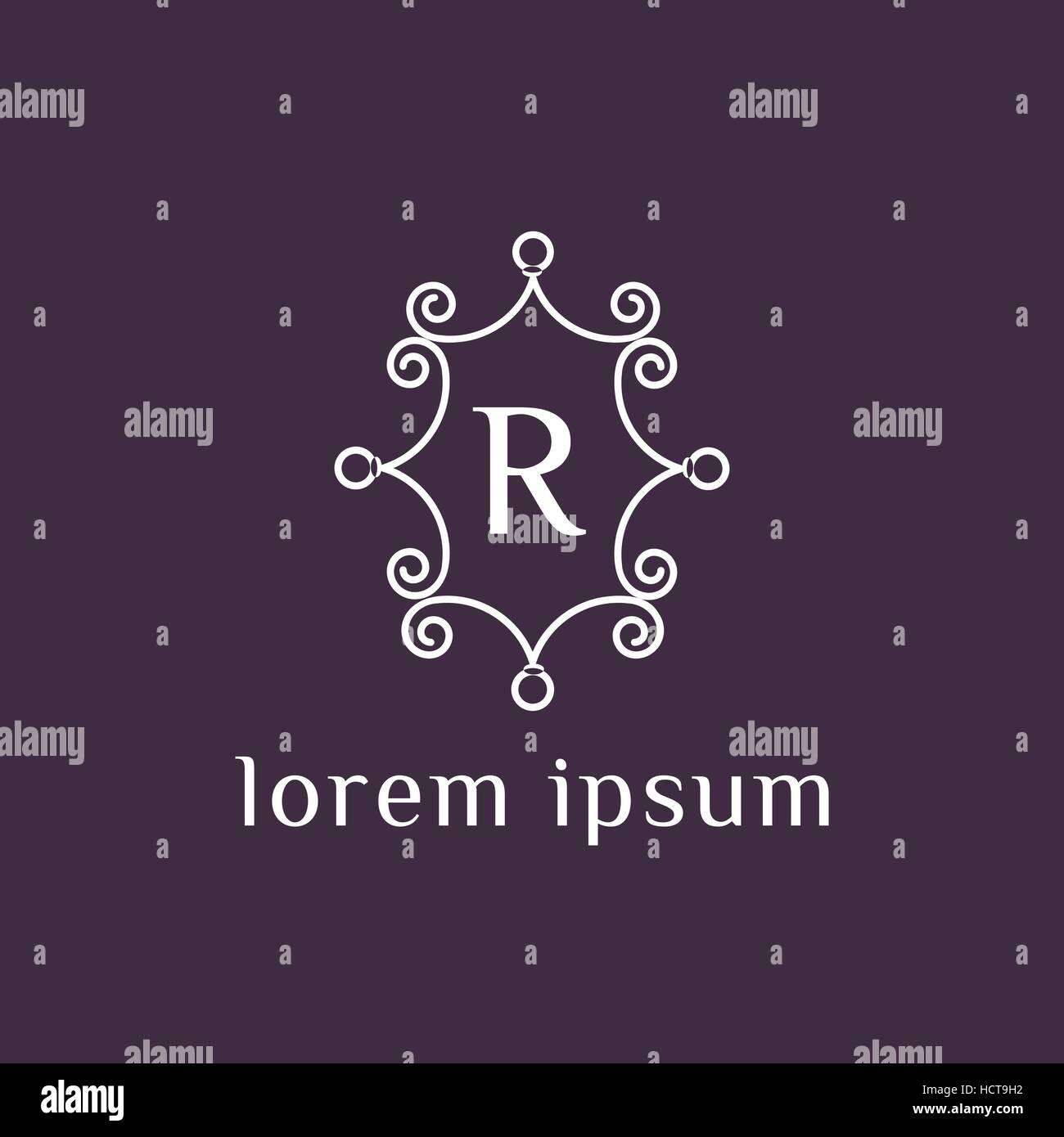 R letter business vector logo design. Initial letter brand identity ...