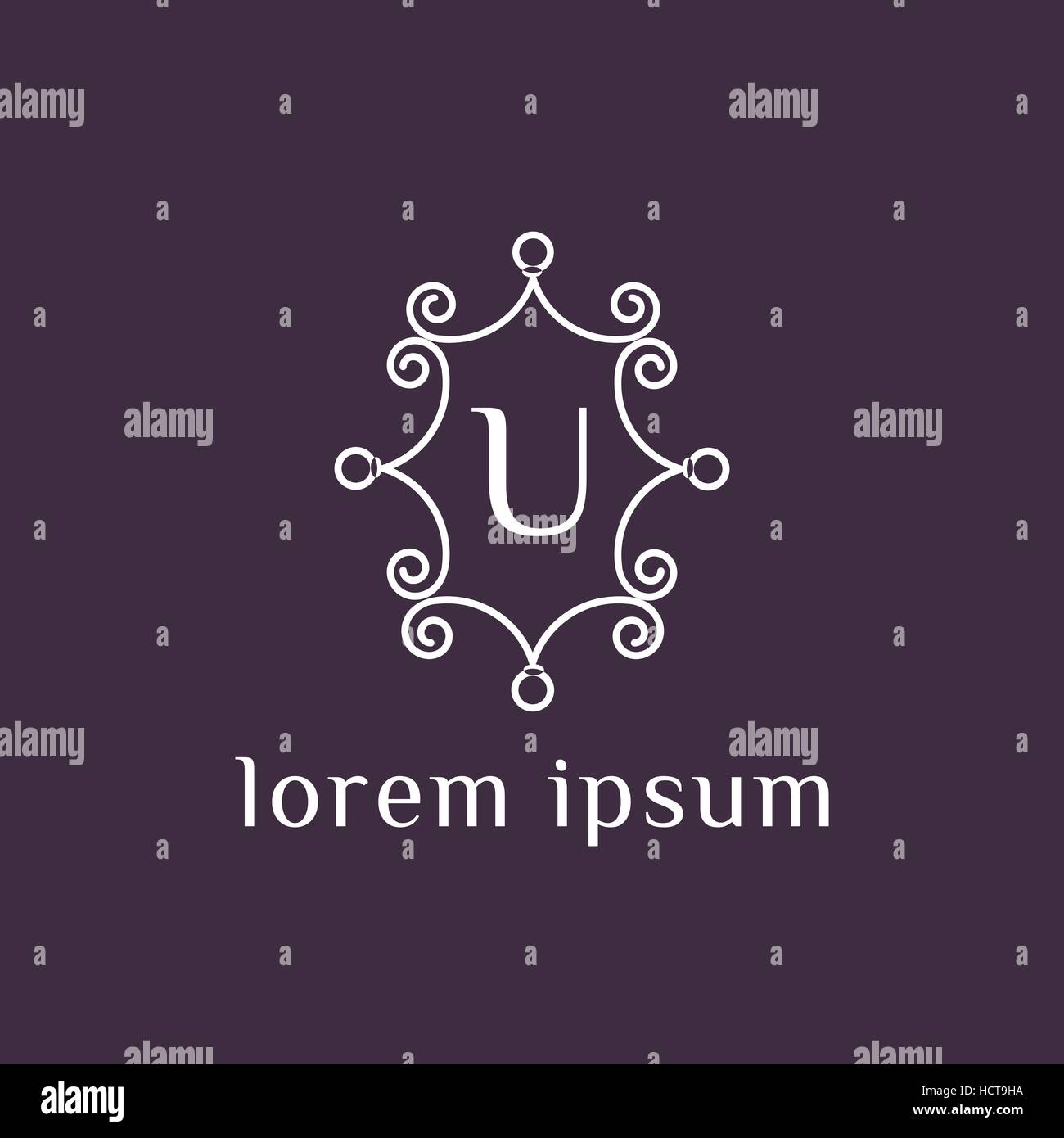 U letter vector logo design. Initial letter brand identity (sign ...