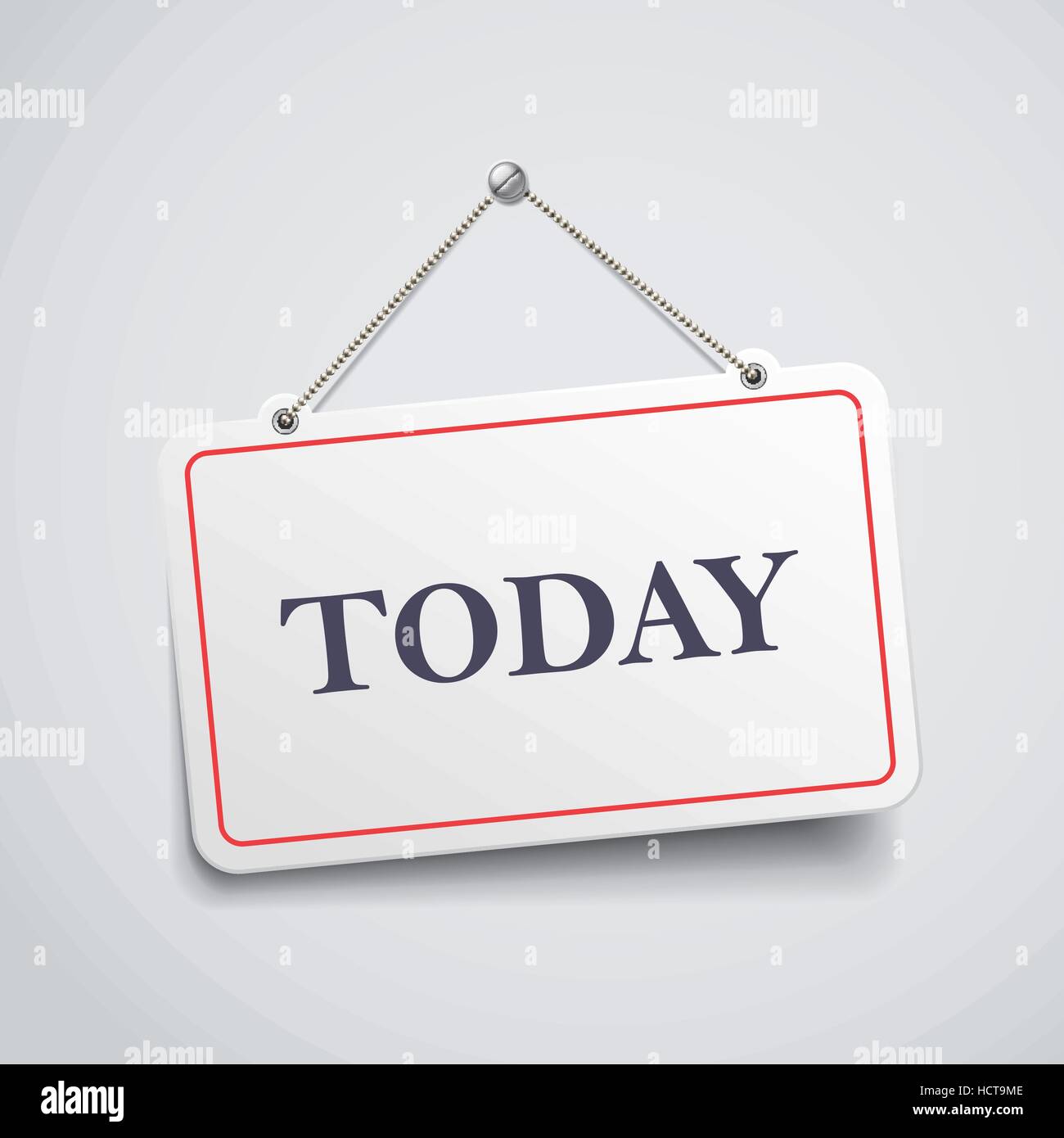 today hanging sign isolated on white wall Stock Vector Image & Art - Alamy
