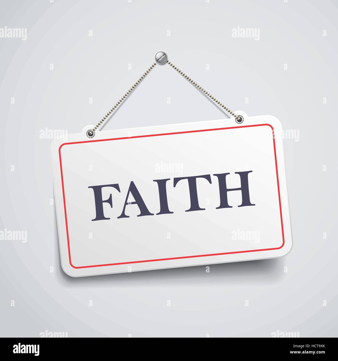 faith hanging sign isolated on white wall Stock Vector Image & Art - Alamy