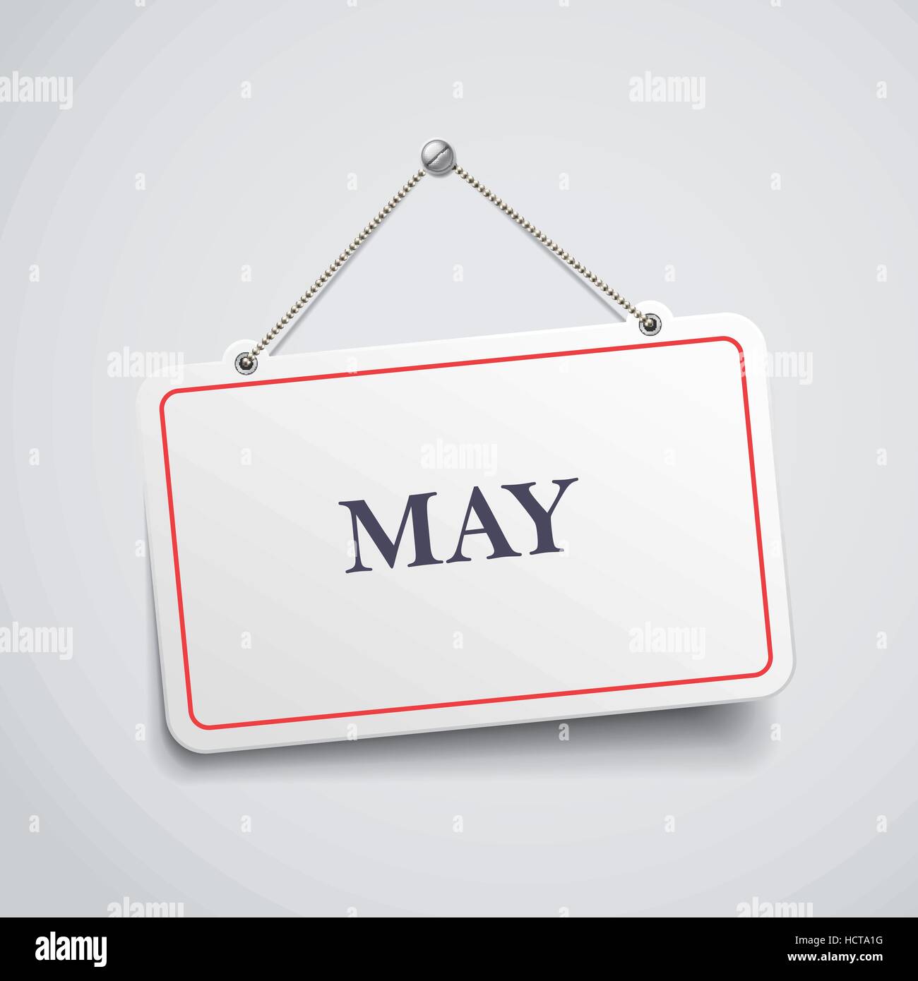 May hanging sign isolated on white wall Stock Vector Image & Art - Alamy