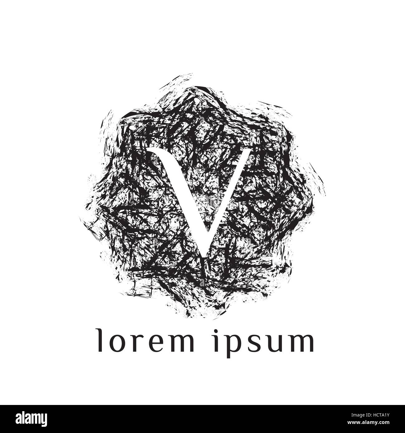 Hand drawn vector letter V Stock Vector Image & Art - Alamy