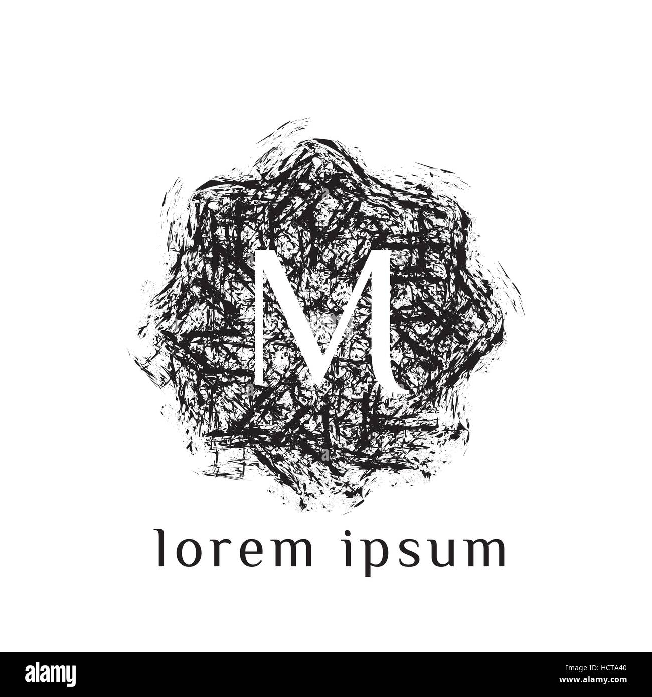Hand drawn vector letter m logo. Nest logo Stock Vector Image & Art - Alamy