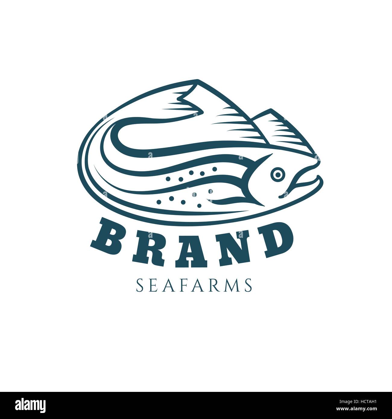 Salmon vector logo. Salmon icon. Fish restaurant emblem Stock Vector ...