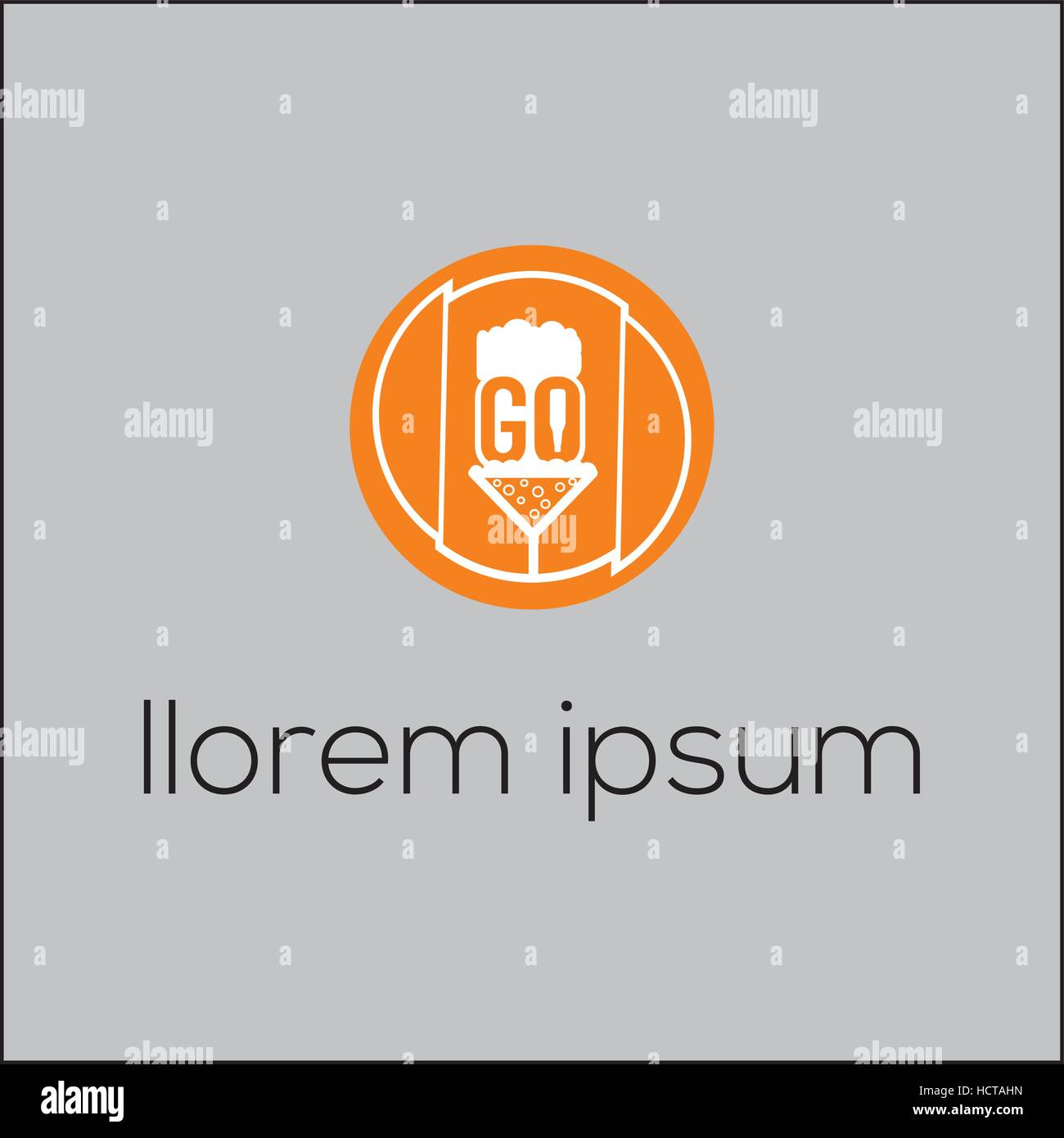 Blue line cocktail logo Stock Vector Images - Alamy