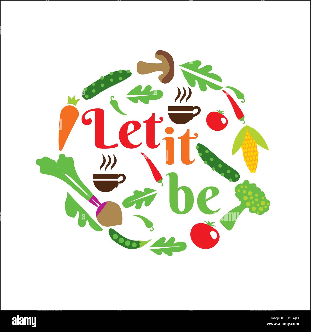 Farm fresh vector logo. Vegetables emblem Stock Vector Image & Art - Alamy