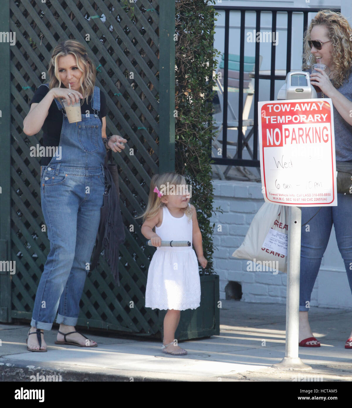 Beverley Mitchell outside Au Fudge restaurant with her daughter Kenzie ...