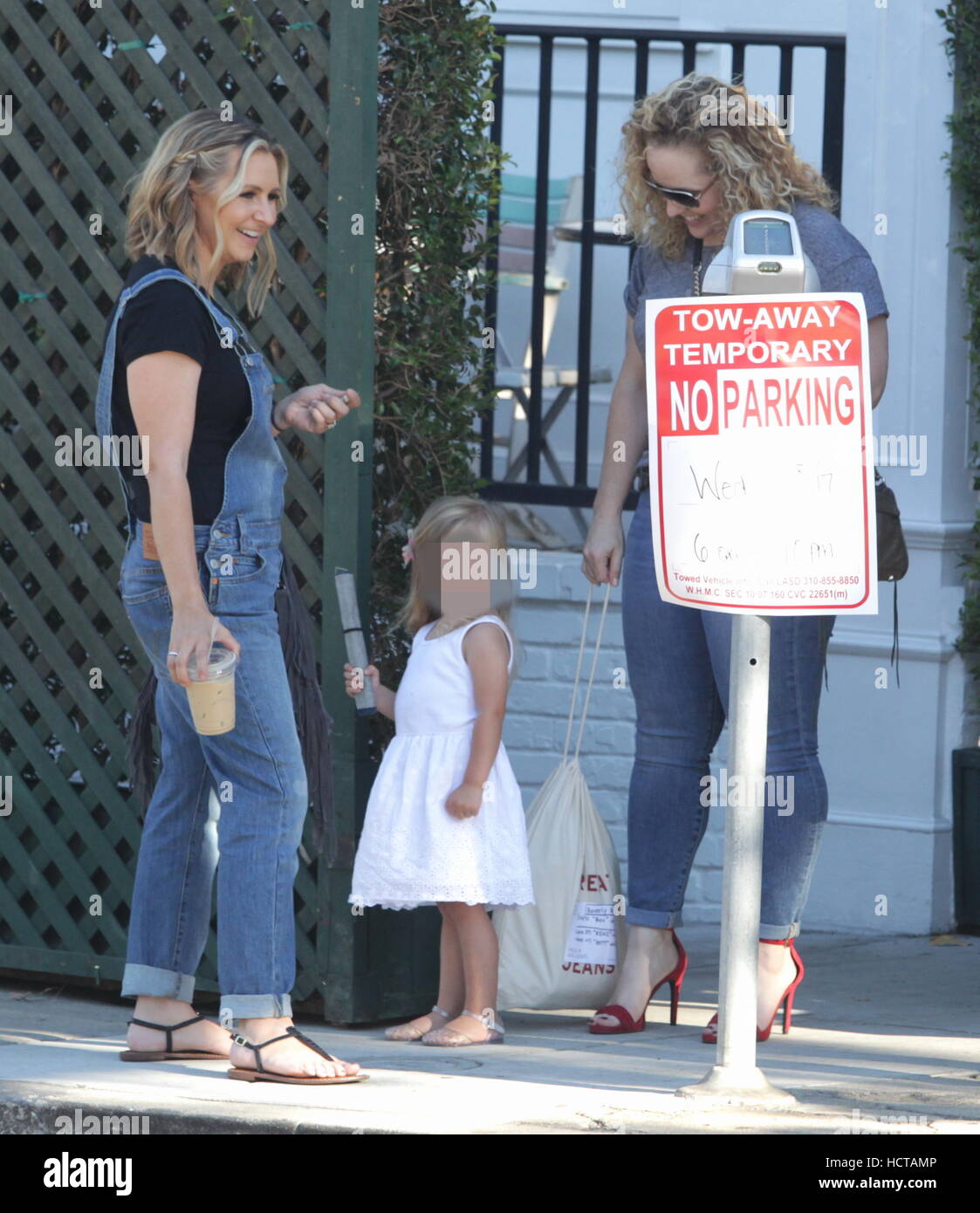 Beverley Mitchell outside Au Fudge restaurant with her daughter Kenzie ...