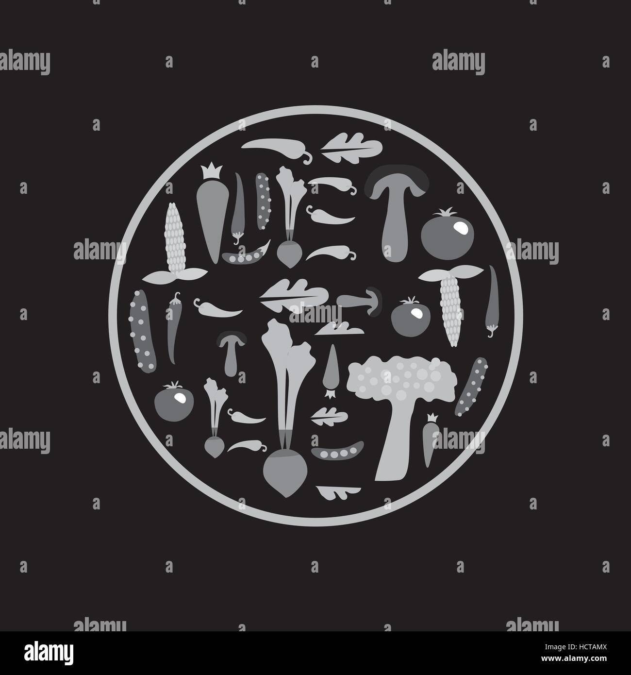 Farm fresh vector logo. Vegetables emblem Stock Vector Image & Art - Alamy