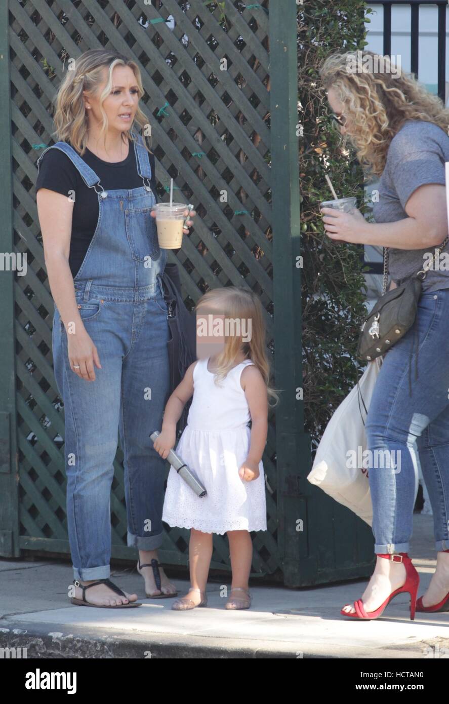 Beverley Mitchell outside Au Fudge restaurant with her daughter Kenzie ...