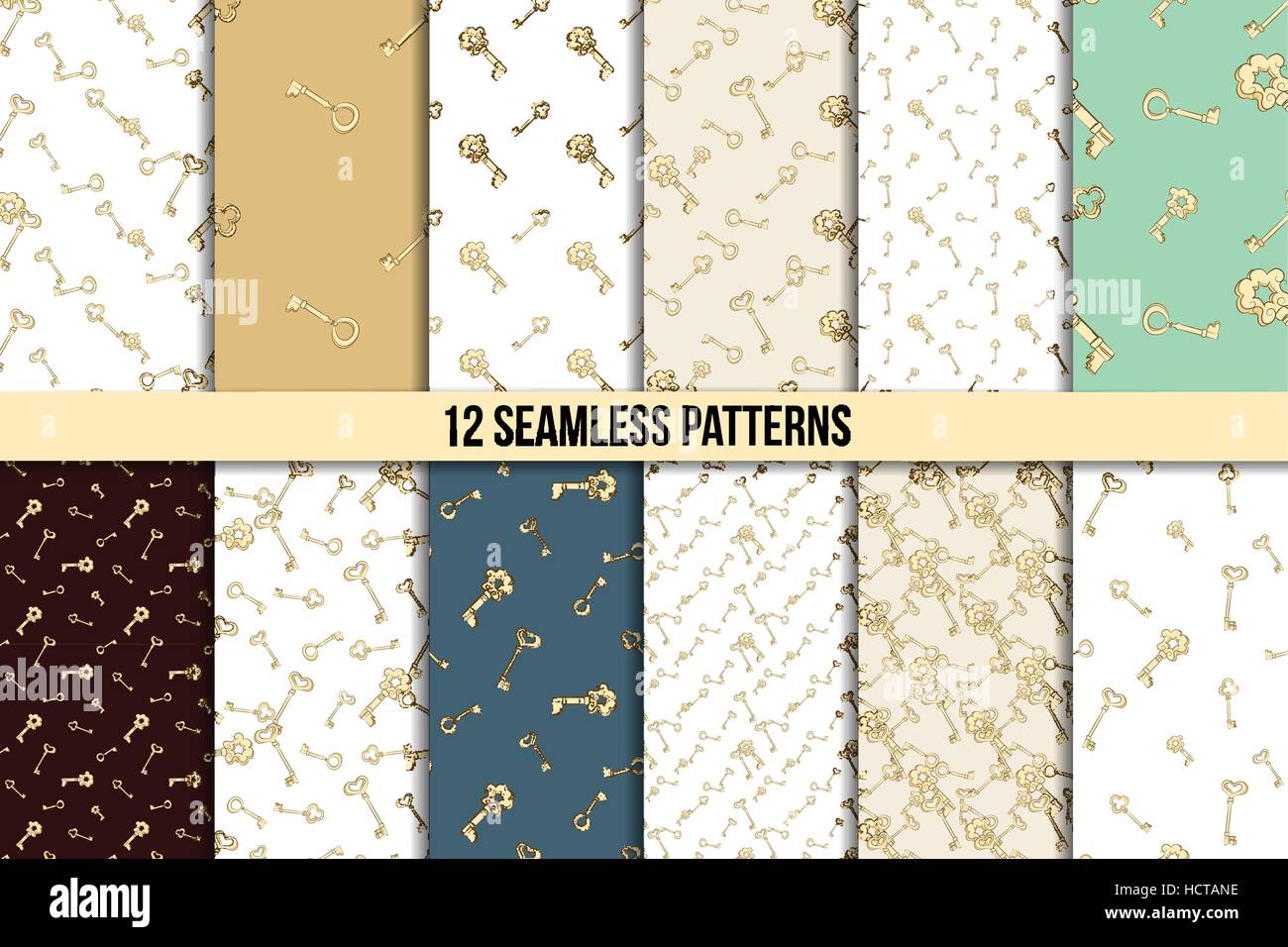 Seamless keys pattern set Stock Vector Image & Art - Alamy