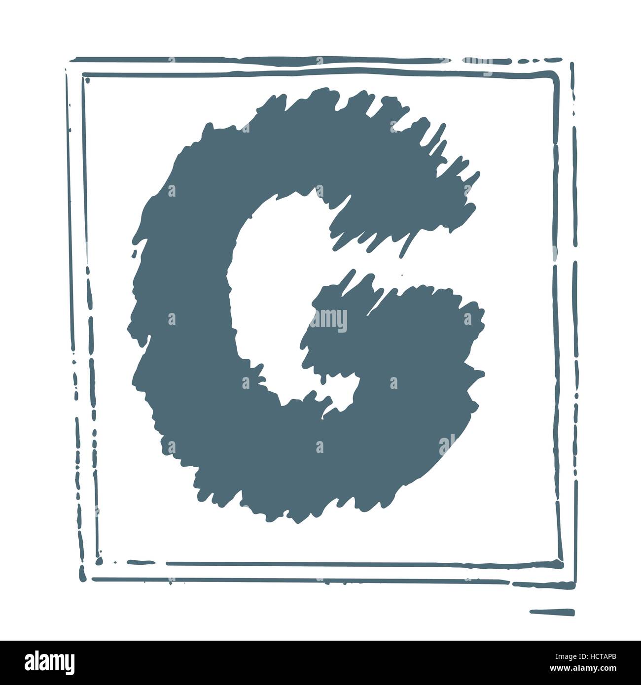 Hand drawn vector letter G logo. Nest logo Stock Vector Image & Art - Alamy