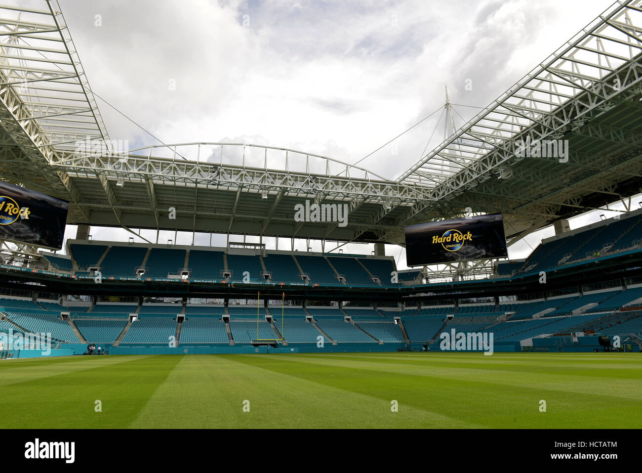 Miami Dolphins Stadium press conference for the stadium's new name ...