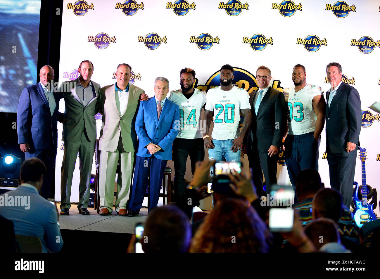 Miami Dolphins Stadium press conference for the stadium's new name ...