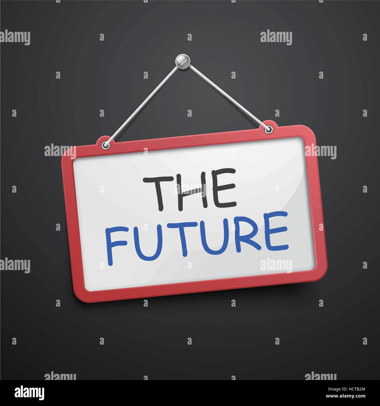 the future hanging sign isolated on black wall Stock Vector Image & Art ...