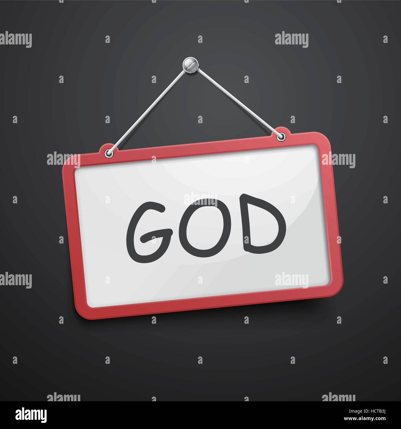GOD hanging sign isolated on black wall Stock Vector Image & Art - Alamy