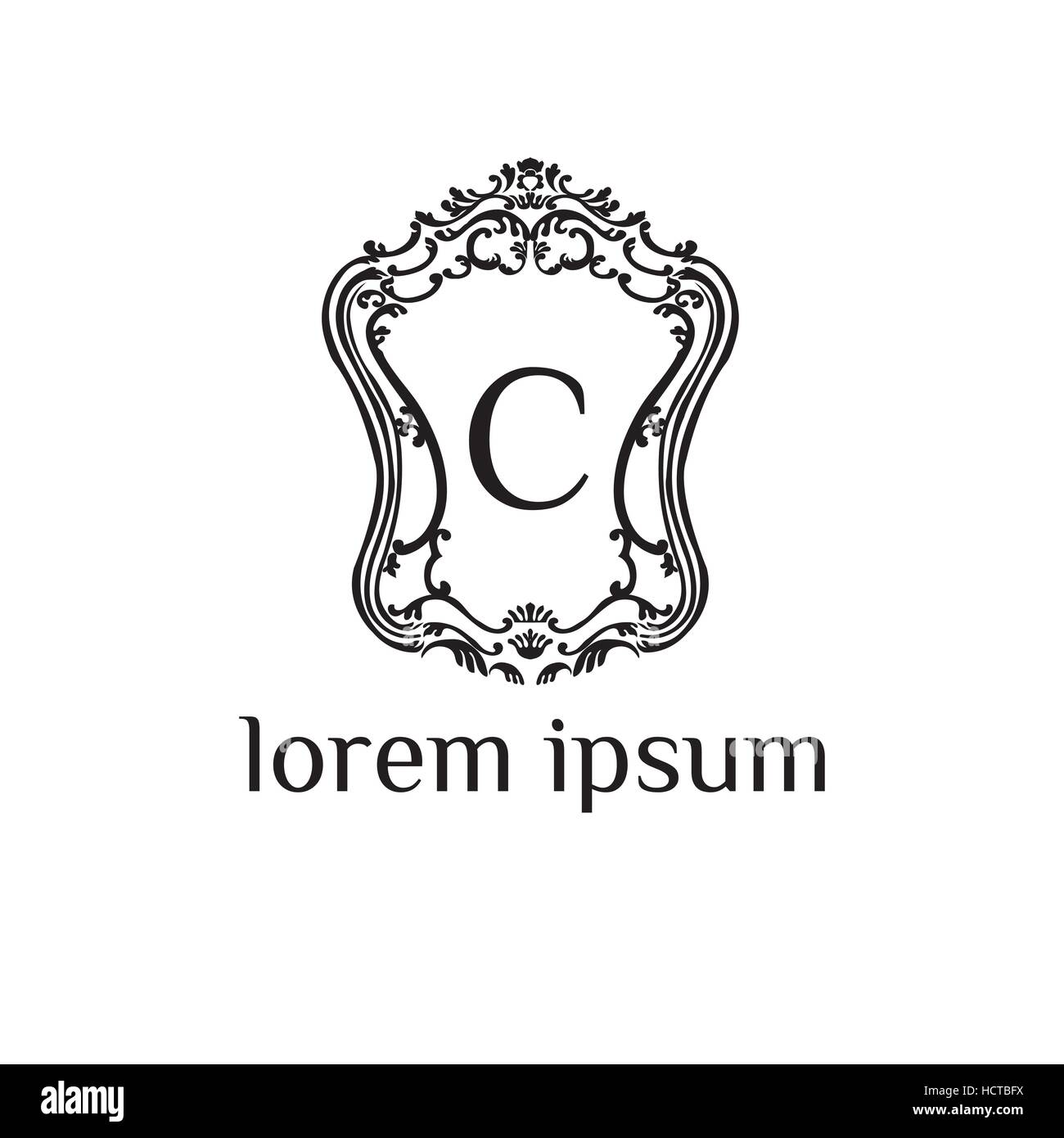 C letter vector logo design template. Luxury monogram for hotel ...