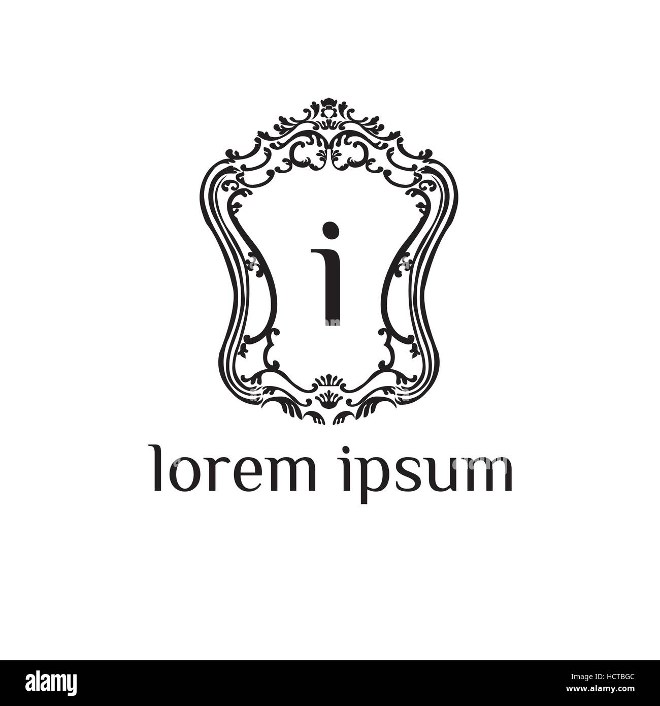 i letter vector logo design template. Luxury monogram for hotel ...