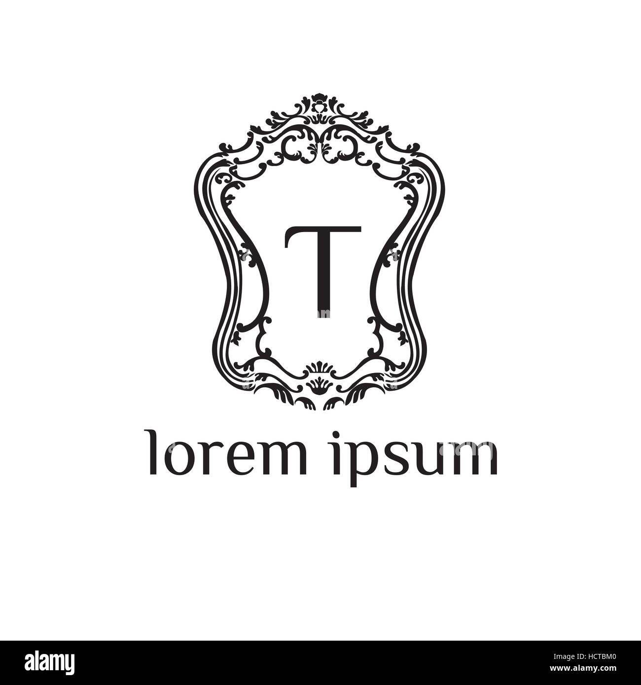 T letter vector logo design template. Luxury monogram for hotel ...