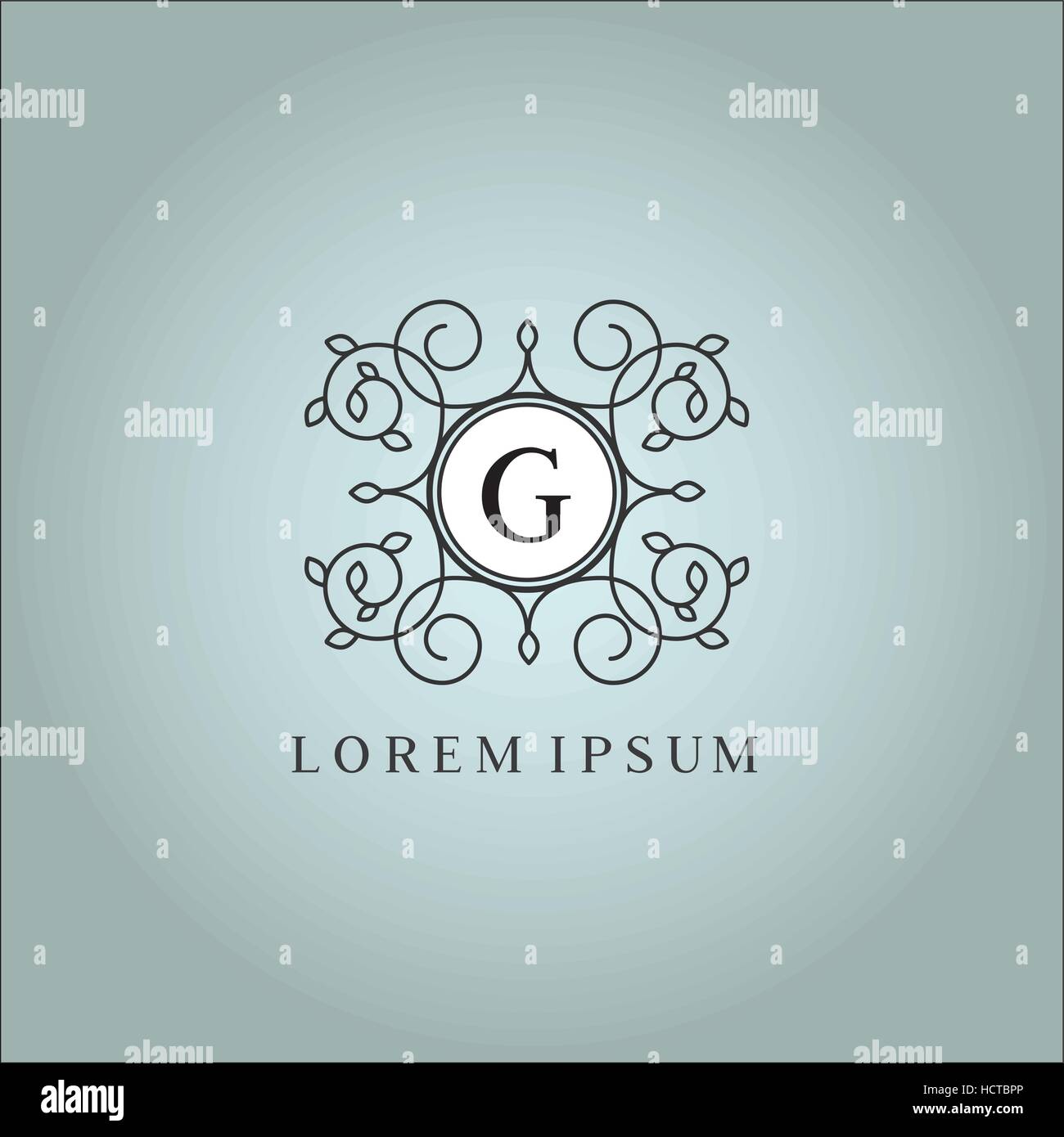 G letter vector logo design template. Luxury monogram for hotel ...