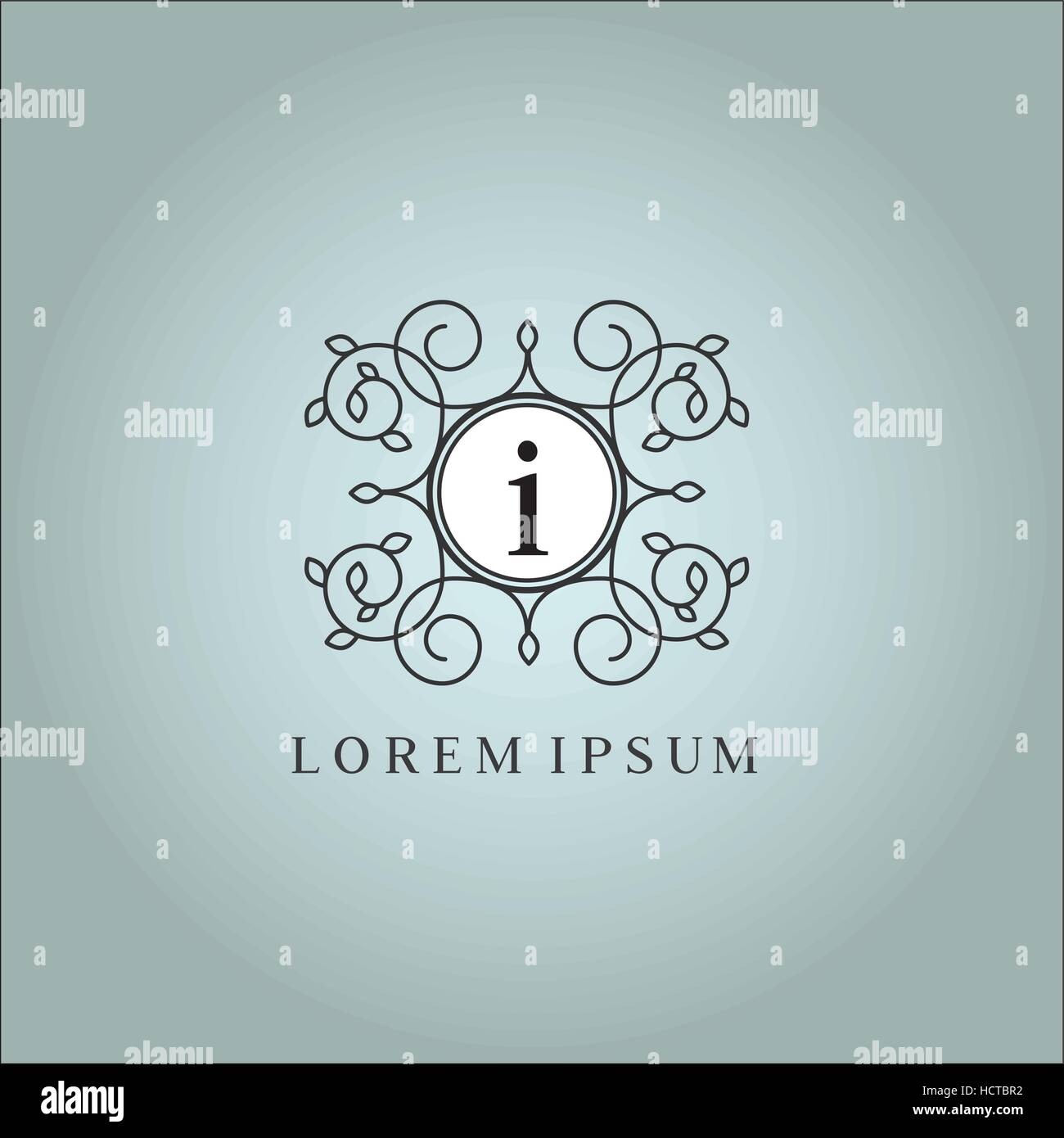 i letter vector logo design template. Luxury monogram for hotel ...