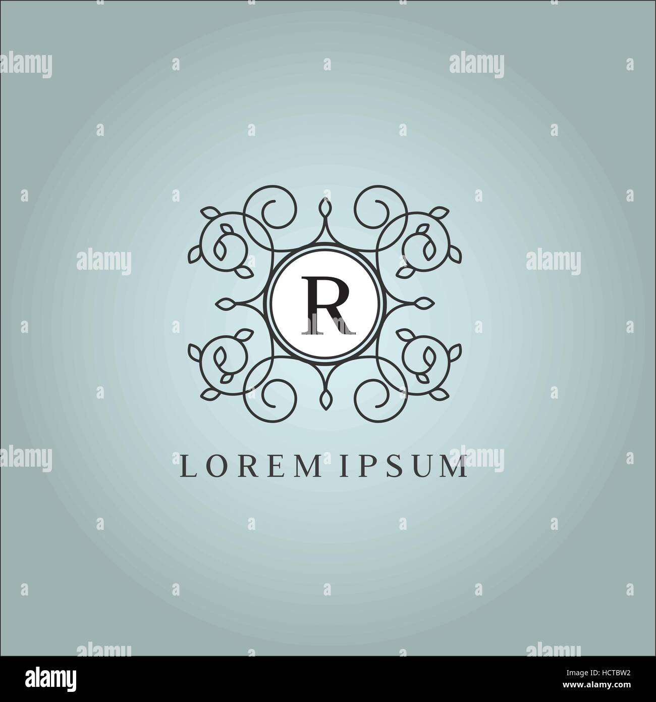 R letter vector logo design template. Luxury monogram for hotel ...