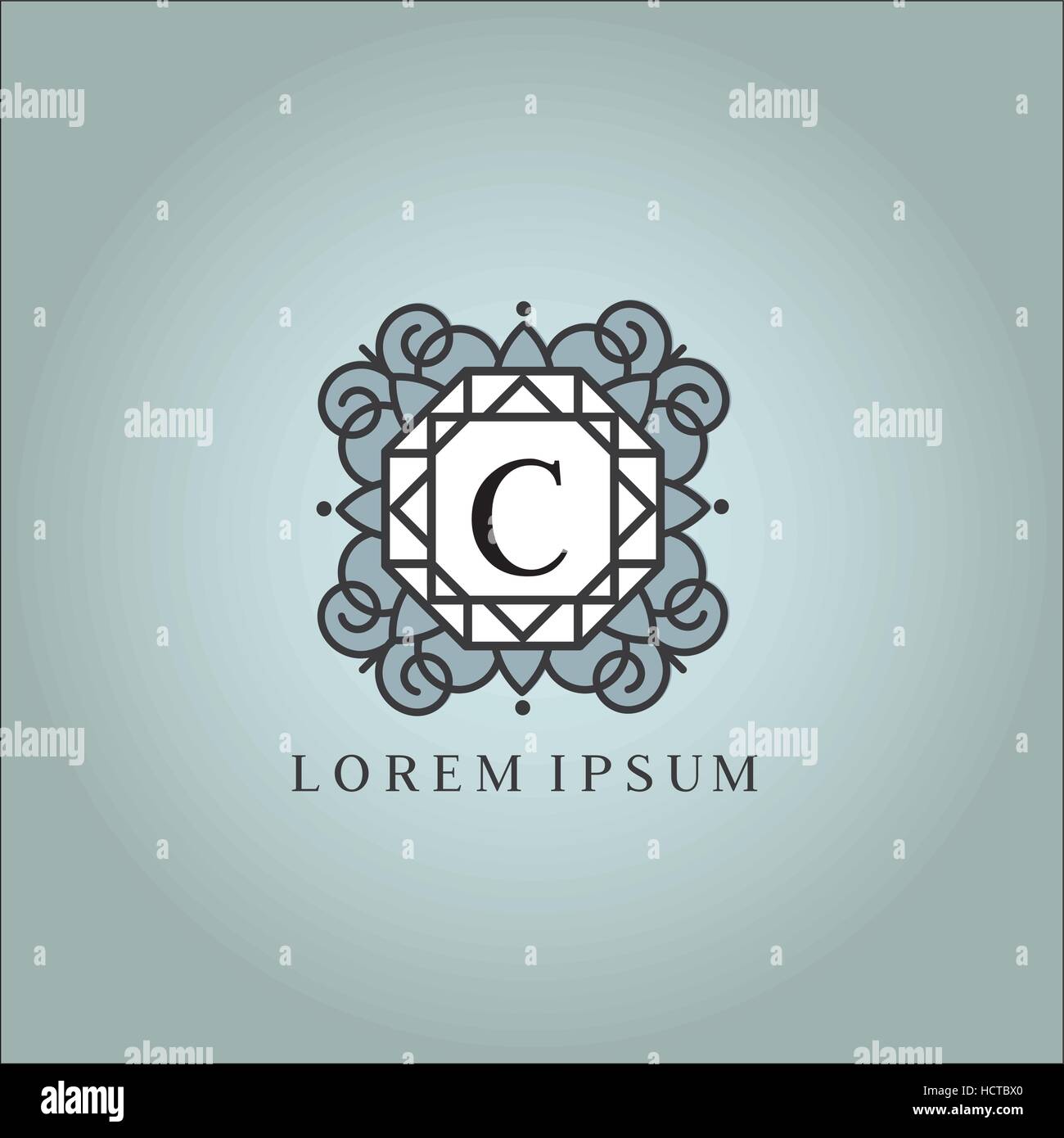 C letter vector logo design template. Luxury monogram for hotel ...