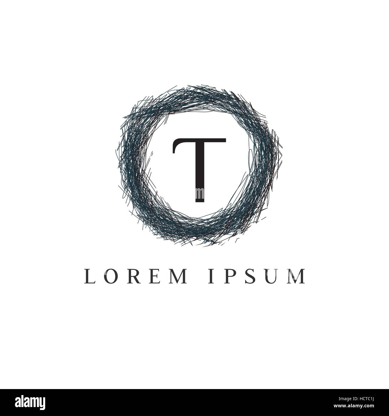 T flourish vector vectors Cut Out Stock Images & Pictures - Alamy