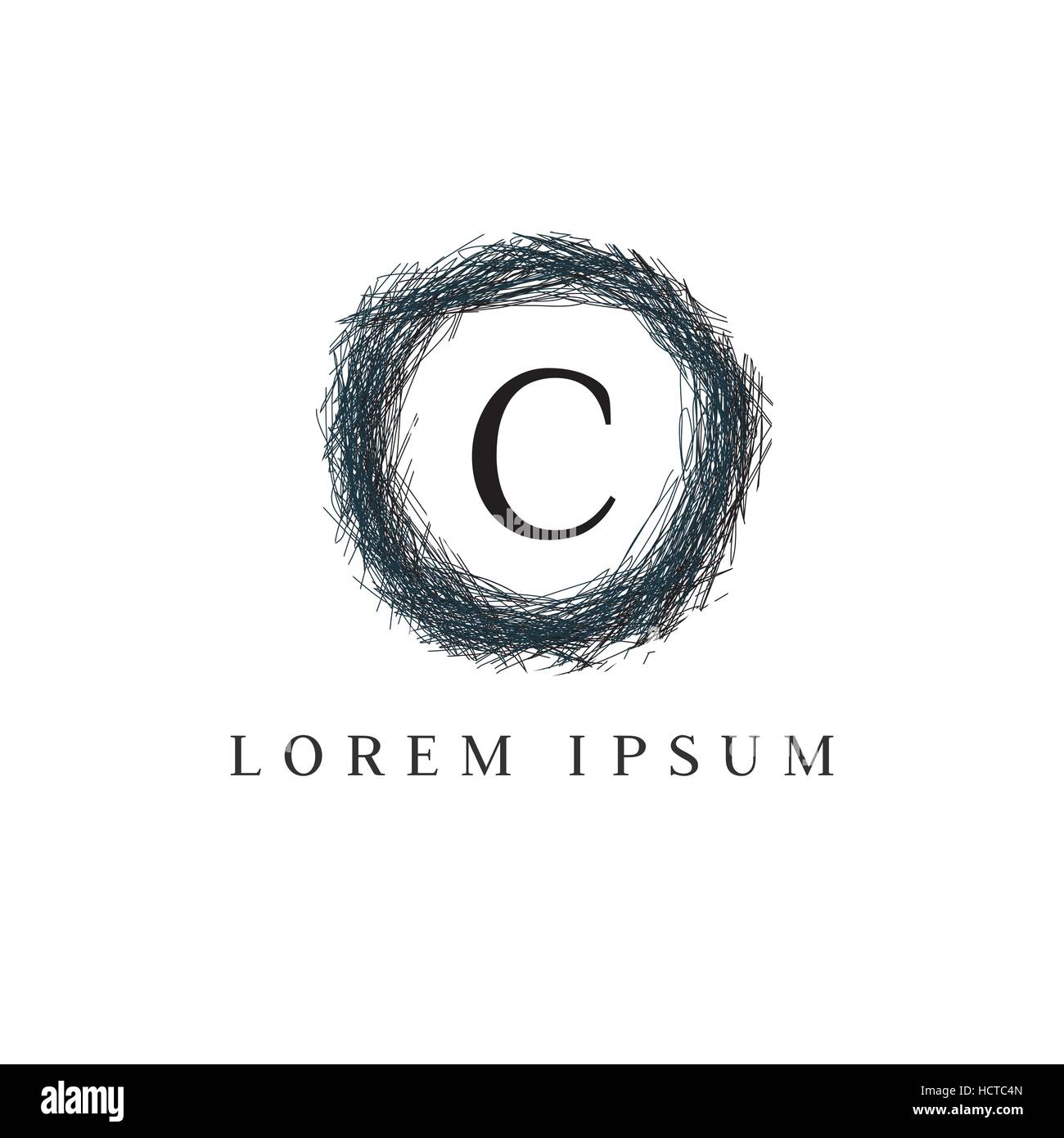 C letter vector logo. Nest vector logo Stock Vector Image & Art - Alamy