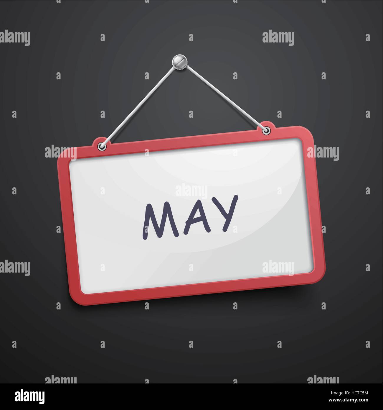 May hanging sign isolated on black wall Stock Vector Image & Art - Alamy