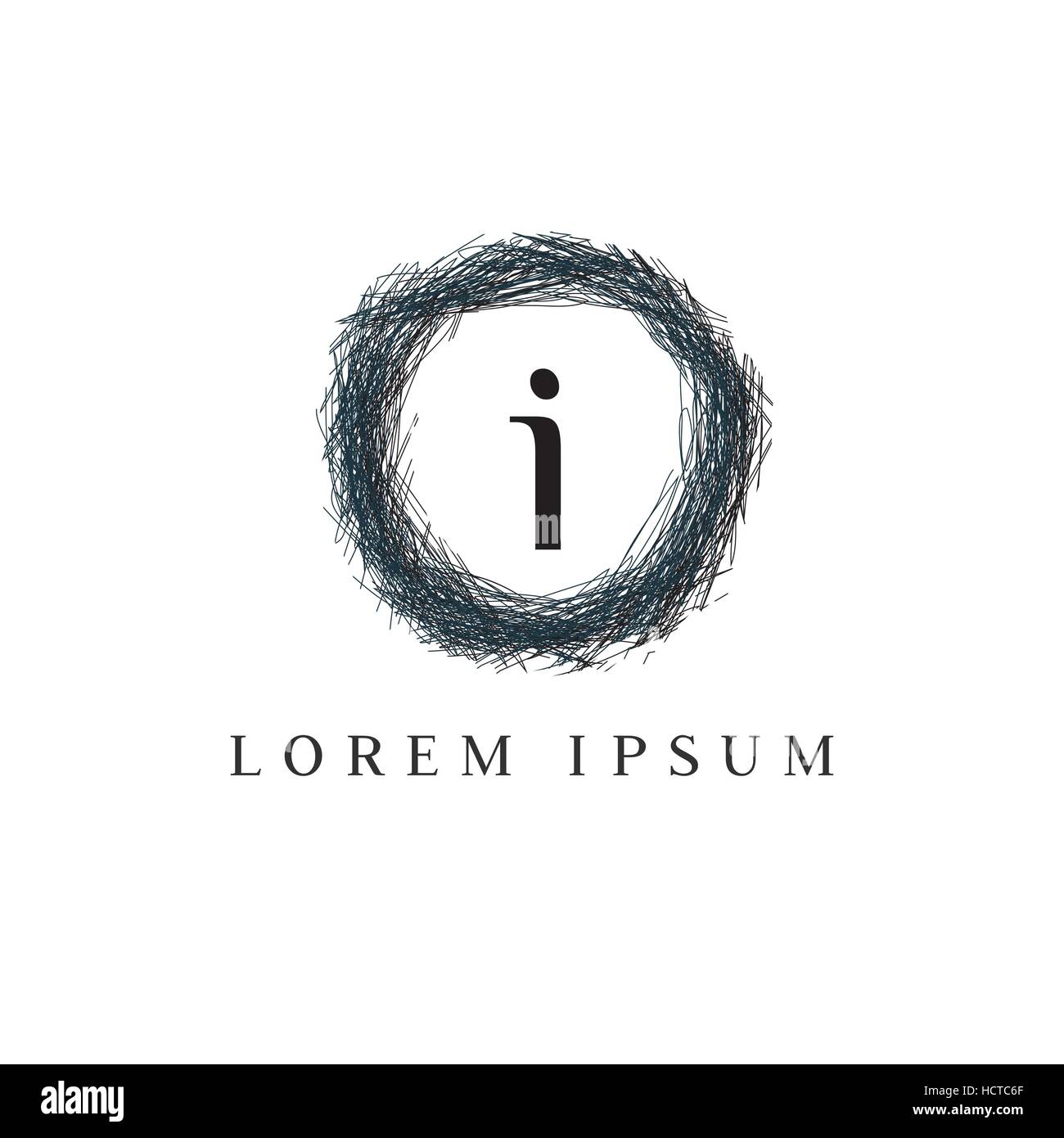 i letter vector logo. Nest vector logo Stock Vector Image & Art - Alamy