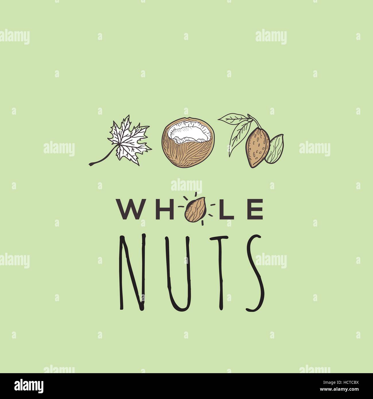 Whole nut Stock Vector Images - Alamy