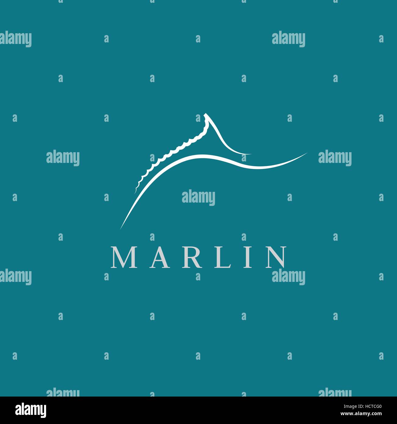Marlin vector logo design template Stock Vector Image & Art - Alamy