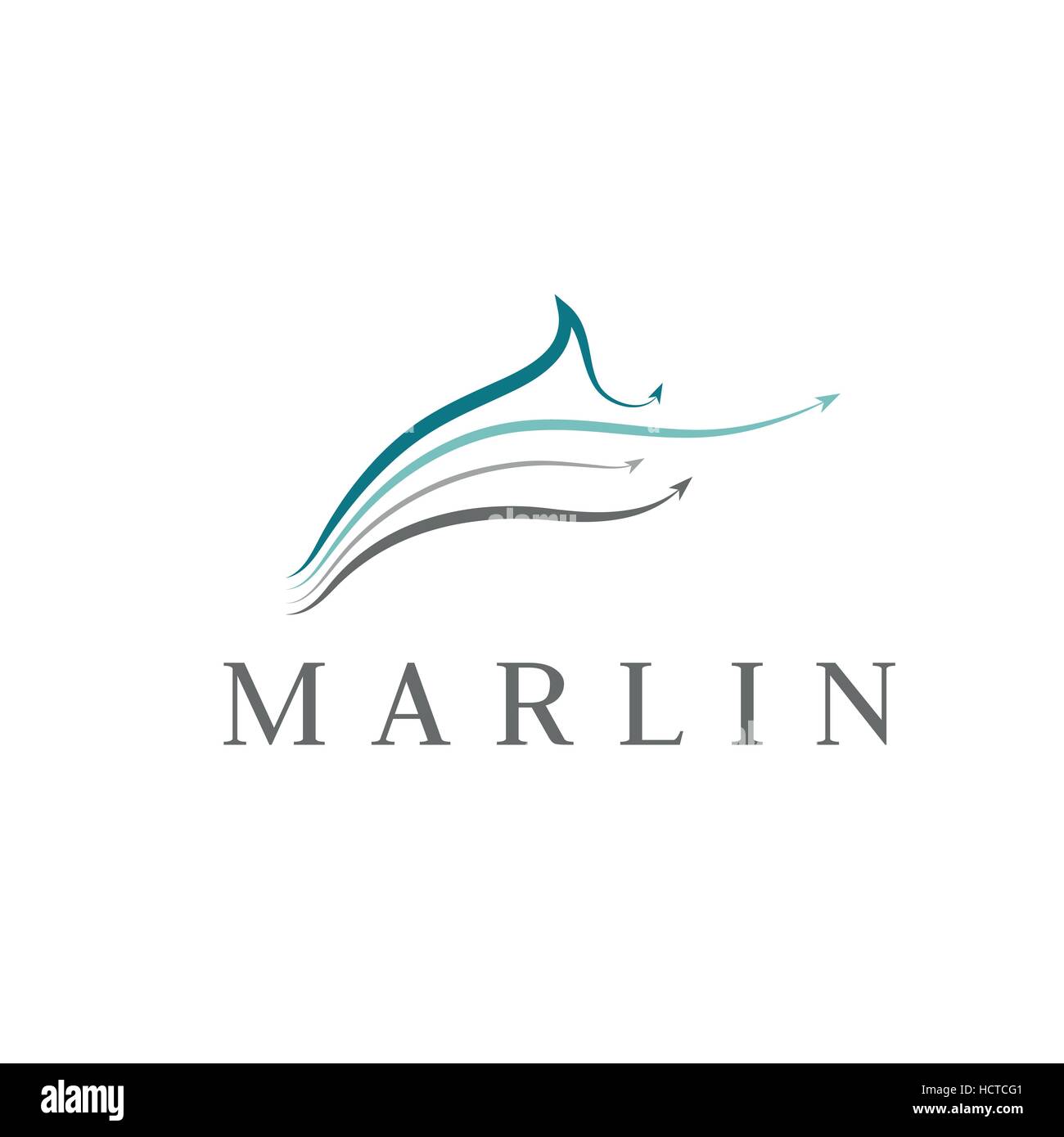 Marlin vector logo design template Stock Vector Image & Art - Alamy