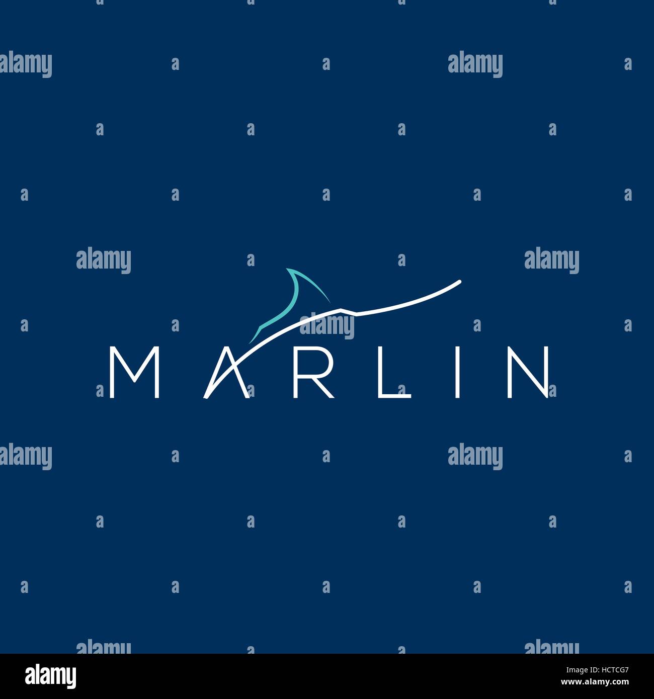 Marlin vector logo design template Stock Vector Image & Art - Alamy