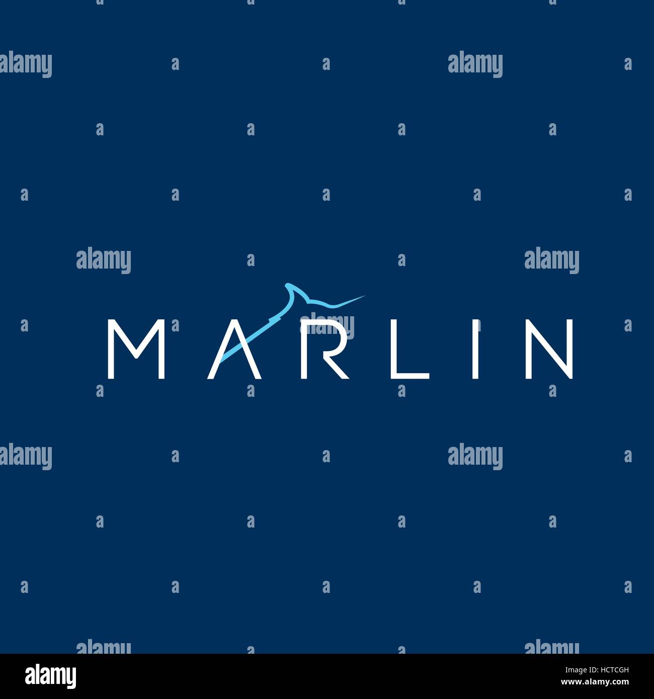 Marlin vector logo design template Stock Vector Image & Art - Alamy