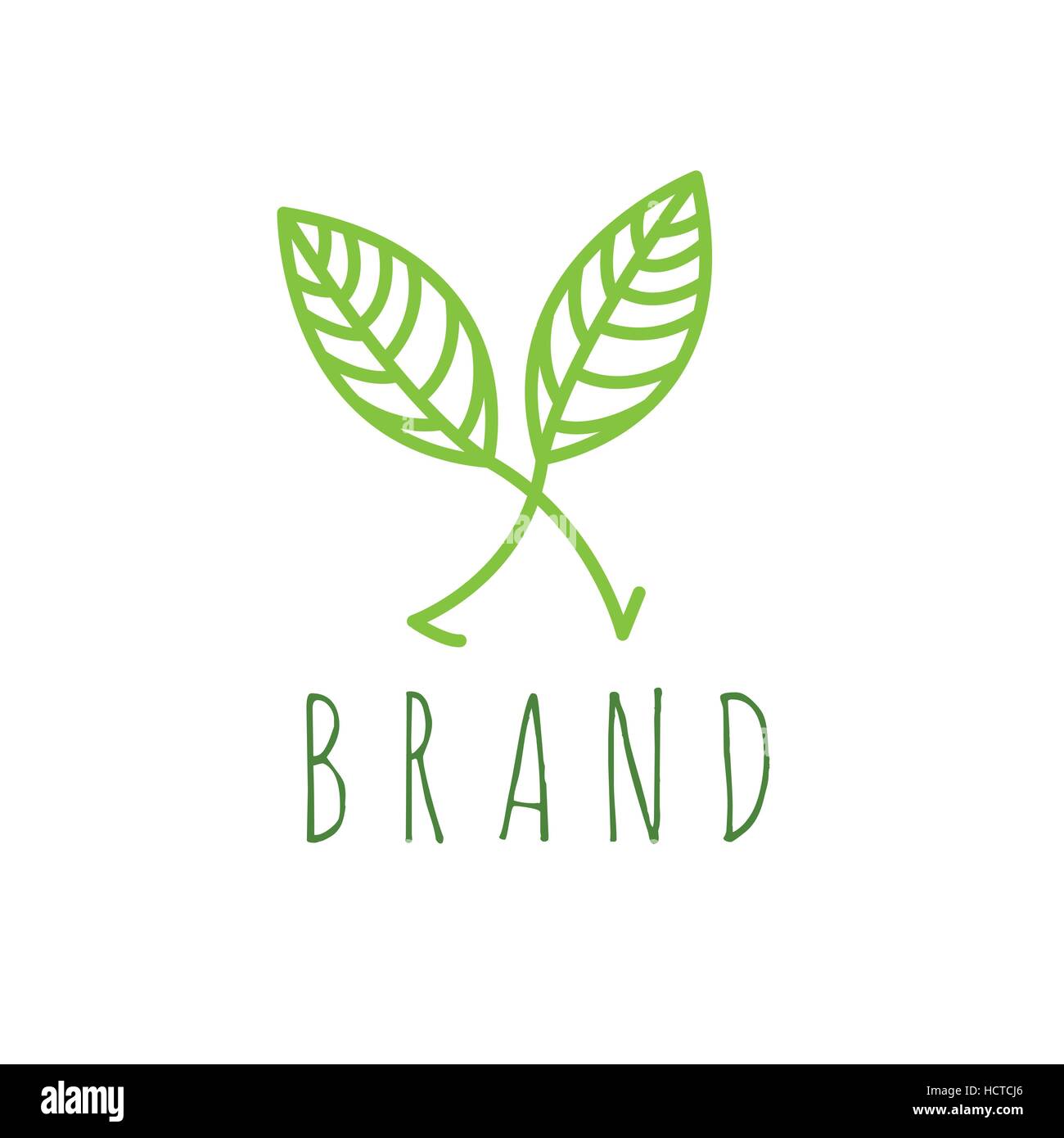 Energy tea vector logo. Green tea emblem Stock Vector Image & Art - Alamy