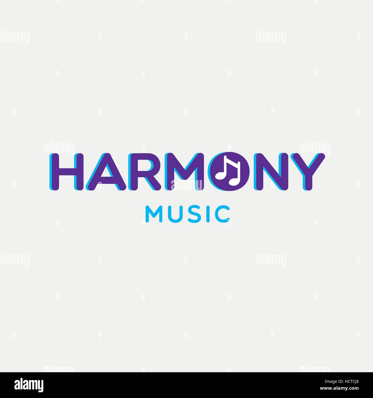 Harmony vector logo. Music notes emblem Stock Vector Image & Art - Alamy