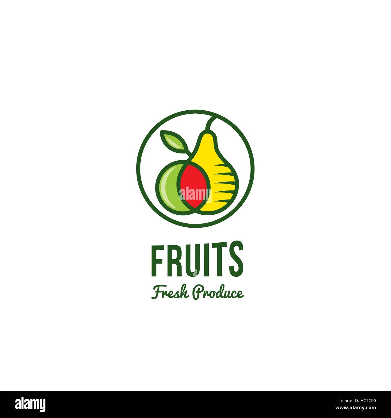 Fruits vector logo .Fruits emblem Stock Vector Image & Art - Alamy