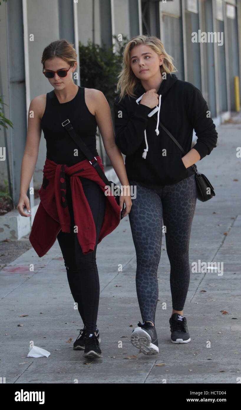 Chloë Grace Moretz arriving at her pilates class in Beverly Hills with ...